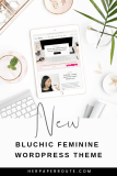 Beautiful New Bluchic Feminine WordPress Theme - Free Install!