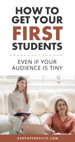 How To Get Your First Students With A New Course